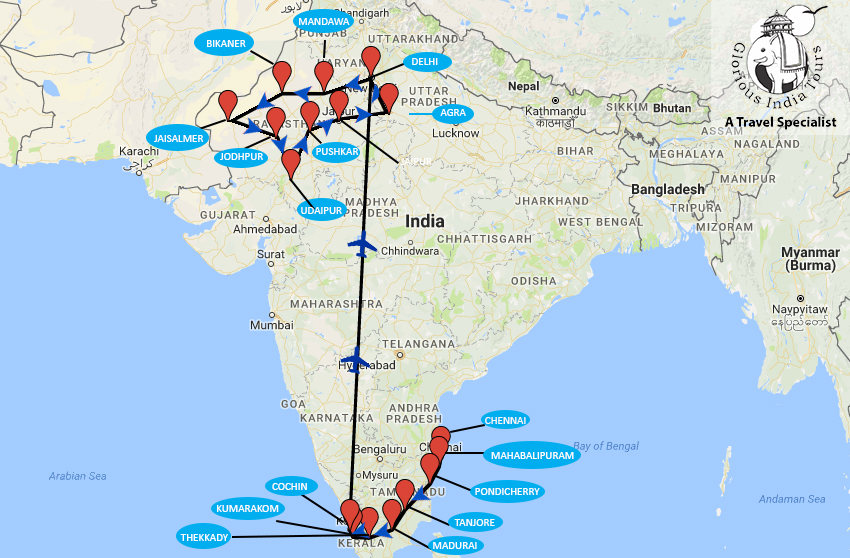 India South to North Tour